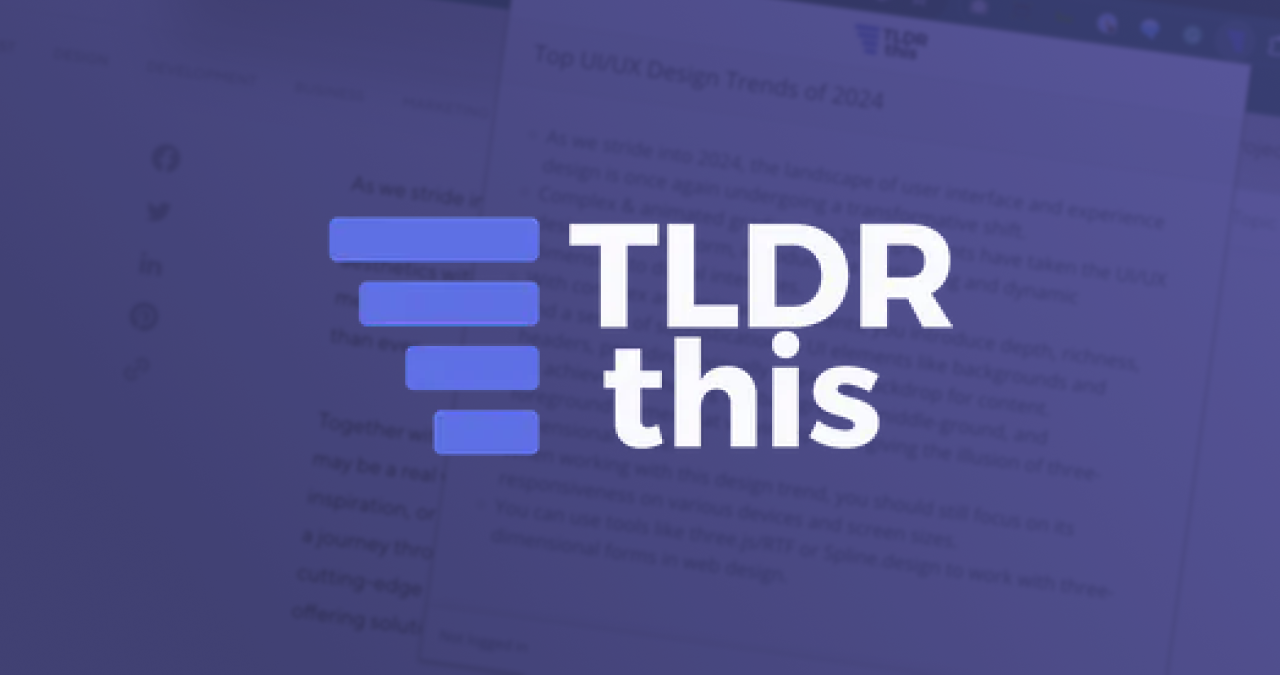 أداة TLDR This تعمل بالذكاء الاصطناعي لتلخيص النصوص مجانًا - Manjmy - منجمي